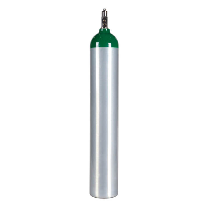 FSALUME-O2 OXYGEN TANK “E” SIZE ALUMINUM MEDICAL CYLINDER W/ OXYGEN FI ...